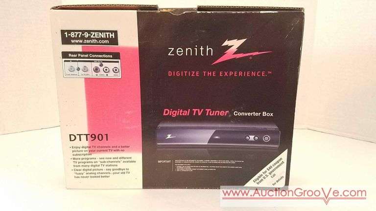 Zenith digital TV tuner converter box. New in box. DTT901. LR ...
