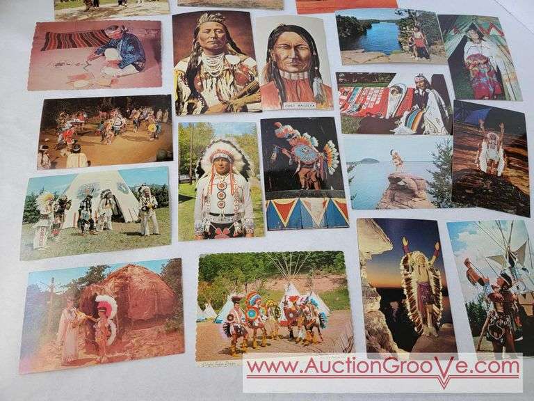 200 + Native American postcards. Modern - AuctionGrooVe.com 608-792-2437