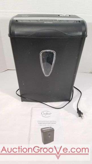 Crofton 8-sheet crosscut paper shredder, model AL890C. Paper shredder ...