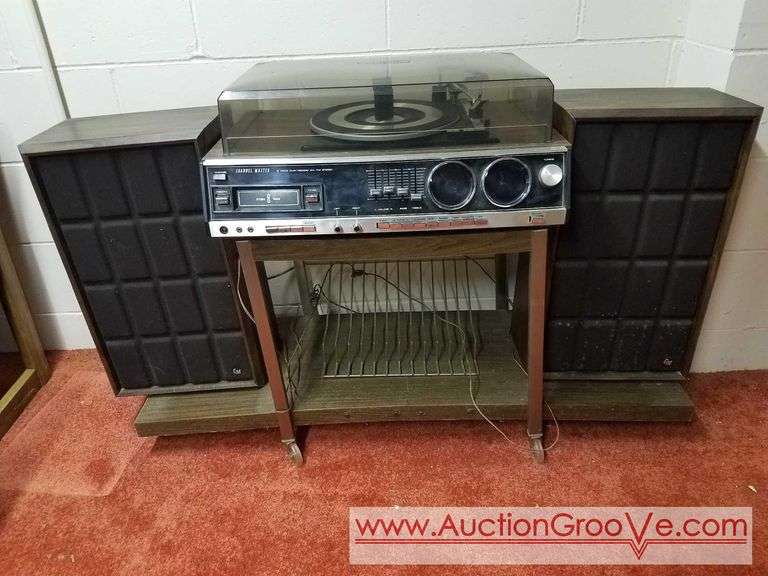 Channel Master stereo system model 6683 with stand, speakers. and 8 ...