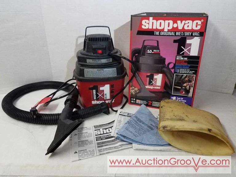Shop-Vac 1x1 portable wet/dry vac, model 61707-32. Used vacuum has all ...