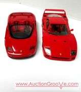 Two Ferrari 1/18th scale diecast models including Burago F40, and ...