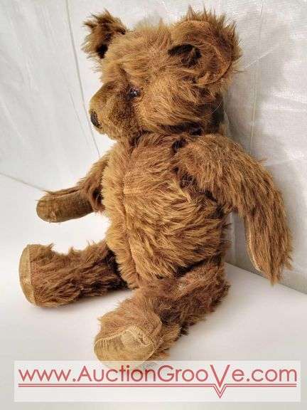 ANTIQUE MUSICAL TEDDY BEAR BELIEVED TO BE STEIFF. Musical movement ...