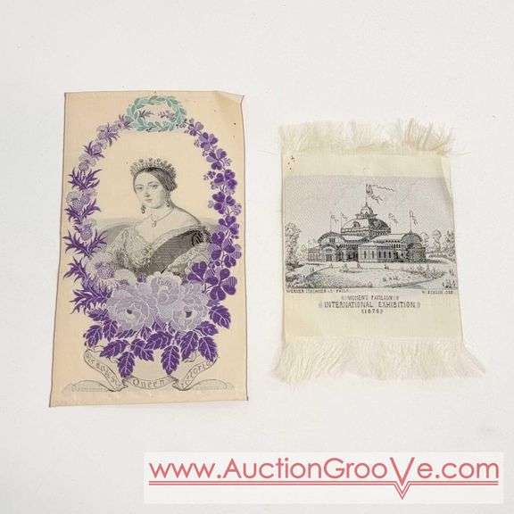 RARE ....QUEEN VICTORIA COMMEMORATIVE SILK WOVEN PICTURE (STEVENGRAPH ...