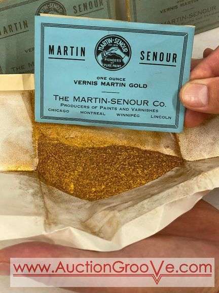 Six packets of Antique BRONZE POWDER by Martin Senour Co. Color is ...