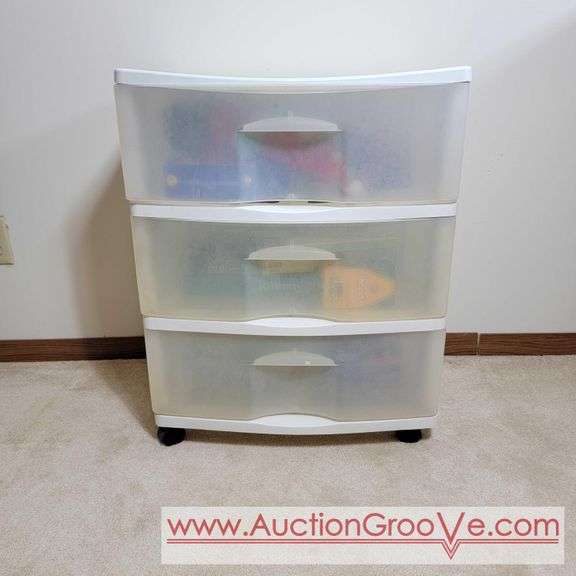 TENEX 3 Drawer Plastic Storage Container on Wheels. 21.5 x 15 x 27. BB ...