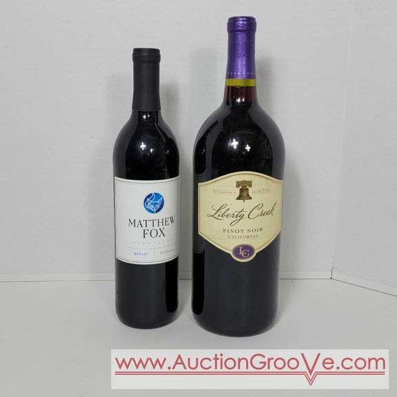 Mathew Fox merlot, and liberty creek Pinot Noir. BB - AuctionGrooVe.com ...