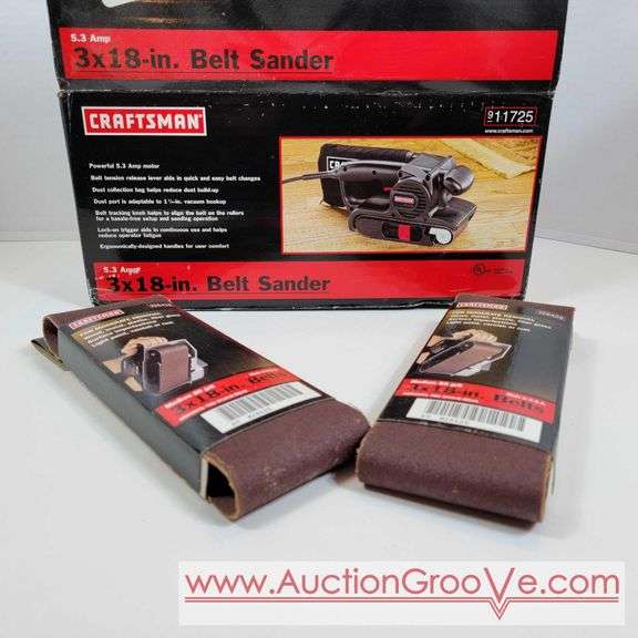 Craftsman 3X18 Belt sander. BB - AuctionGrooVe.com 608-792-2437