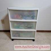 TENEX 3 Drawer Plastic Storage Container on Wheels. 21.5 x 15 x 27. BB ...