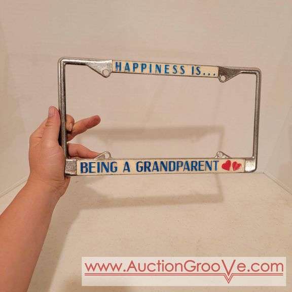 Happiness is being a Grandparent. License Plate Metal Frame. B1 ...