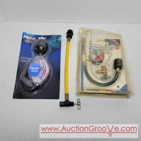 Peak Antifreeze Tester. And R-134a Recharge & Measuring Kit ...