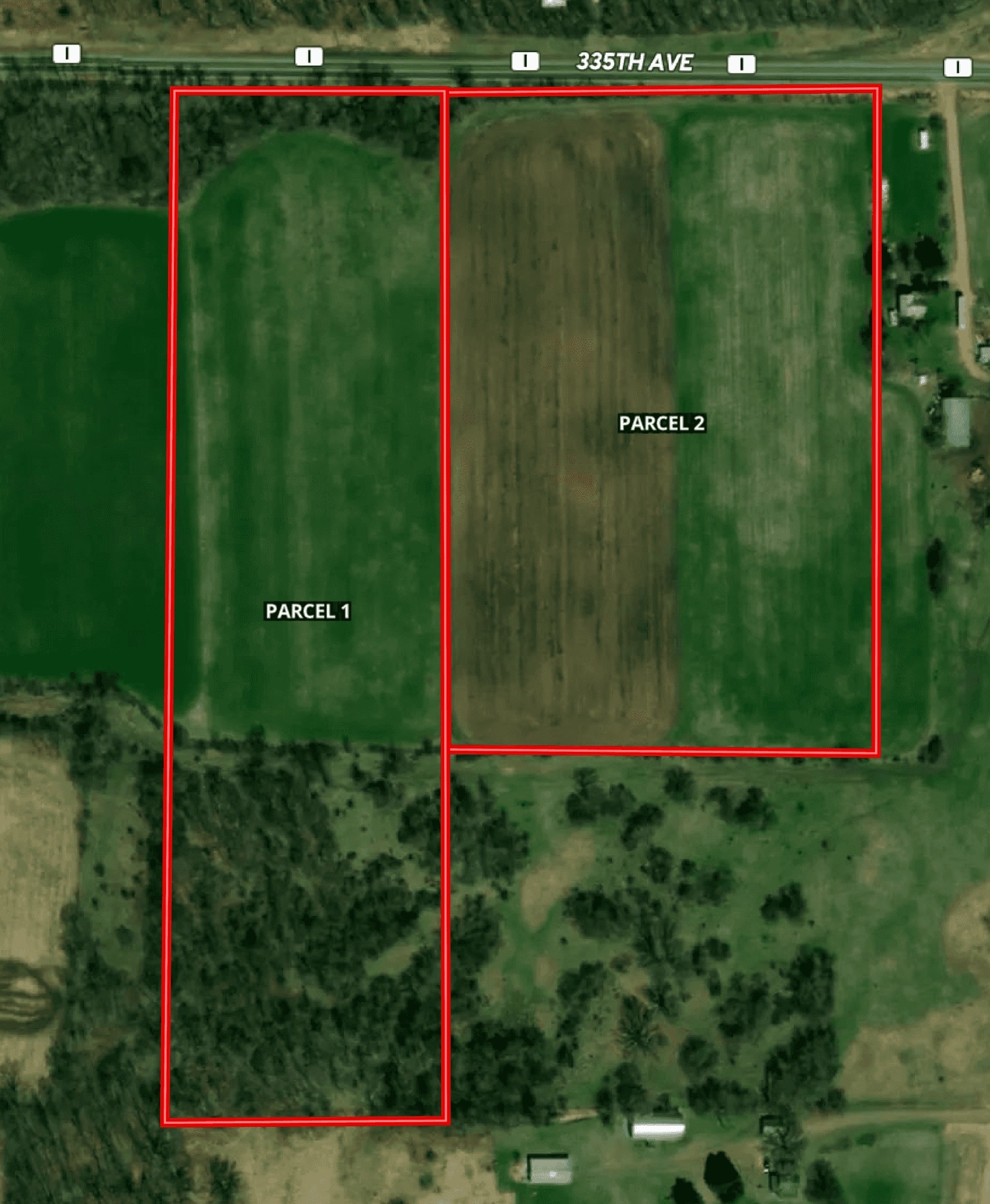 20± Acres Tillable and Recreational Land, Offered in 2 Parcels near ...