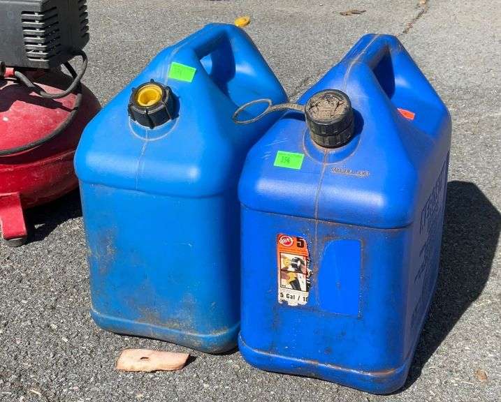Two 5 gallon Kerosene Cans - Hash Auctions