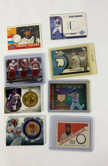 Baseball and Football Game Worn Jersey cards and medallion cards. Mike ...