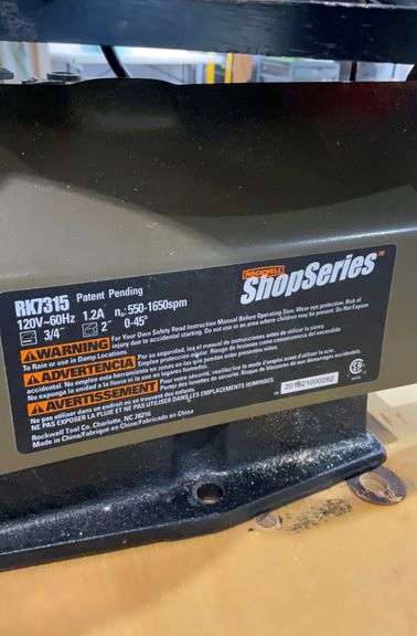 Rockwell Shop Series scroll saw with table and extra blades - Hash Auctions