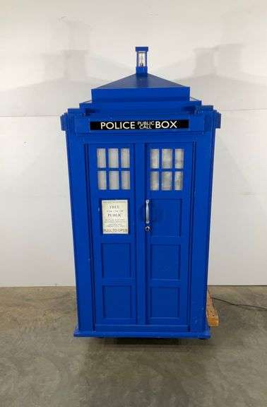 TARDIS Dr. Who blue call box, appears to have lights but untested, 60in ...