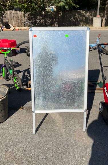 A Frame standing sign board with galvanized panel inserts - Hash Auctions