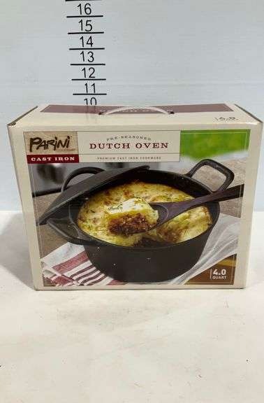 PARiNi COOKWARE CAST IRON BRE-SEASONED DUTCH OVEN PREMIUM CAST IRON ...
