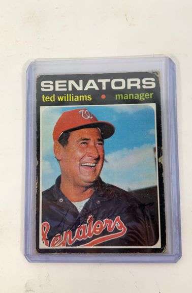 1971 Topps Baseball Ted Williams #380 Washington Senators . Low Grade ...