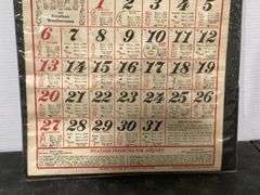 1929 Peoples National Bank Calendar, & 1883 Metropolitan Opera House ...