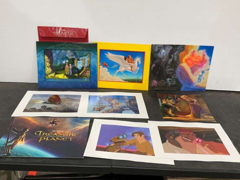 Walt Disney lithographs. Two exclusive commemorative with matting frame ...