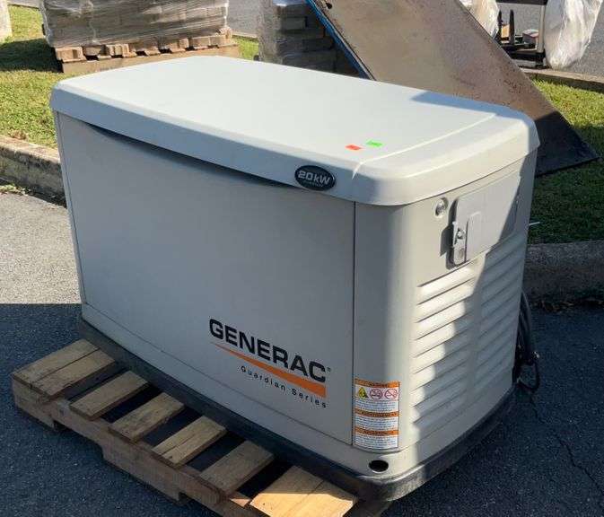 Generac Guardian 20kw Stand by Generator, 200 amp Transfer Switch ...