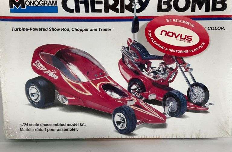 Monogram Cherry Bomb turbine-powered show rod, chopper, and trailer ...