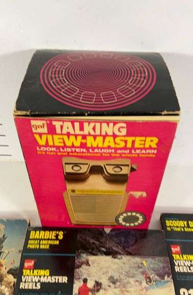 Talking viewmaster with 5 packs . Scooby Doo, Flintstones,Partridge ...
