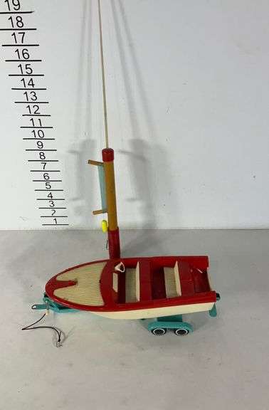Vintage Tonka Clipper boat and trailer with small fishing pole - Hash ...