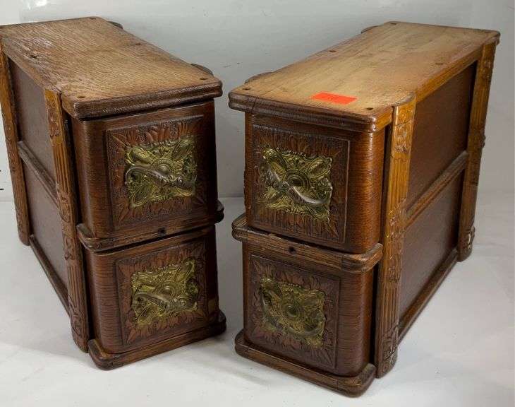 Wooden sewing machine drawers - Hash Auctions