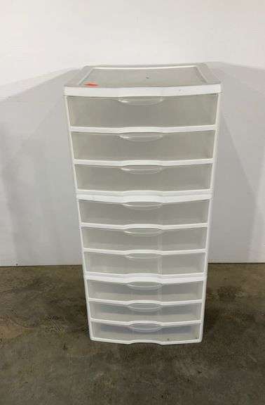Sterilite stackable plastic storage bins, 32in stack, 9 drawers - Hash ...