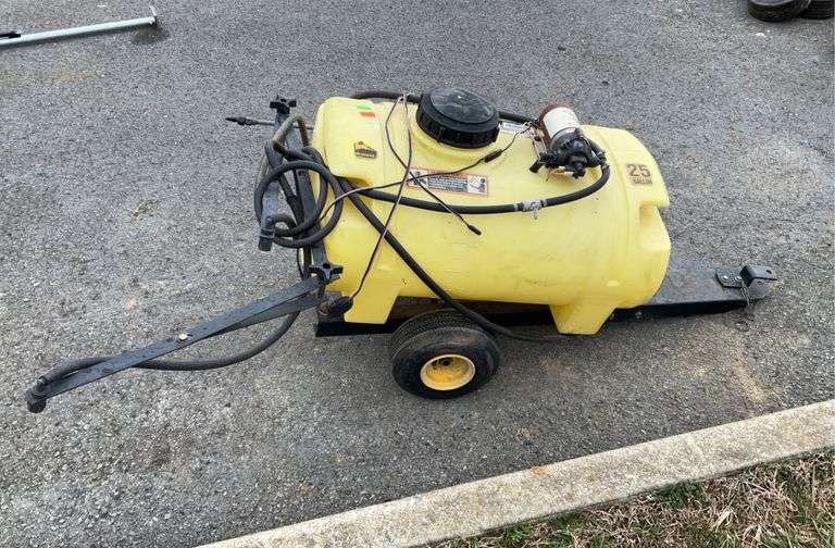 John Deere Sprayer rig, 25gallon tank, pull behind mower type - Hash ...