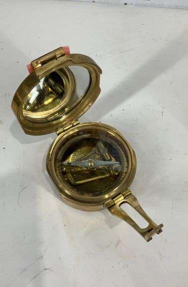 Natural Sine Stanley London brass compass - Hash Auctions