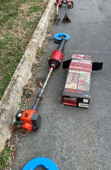 Husqvarna 128LD with craftsman Gutter Blower clean out kit - Hash Auctions