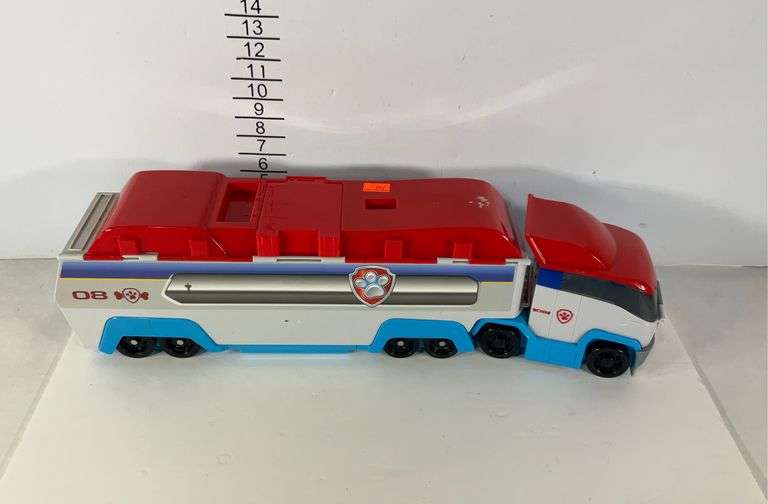 Large Paw Patrol semi and trailer poly toy - Hash Auctions