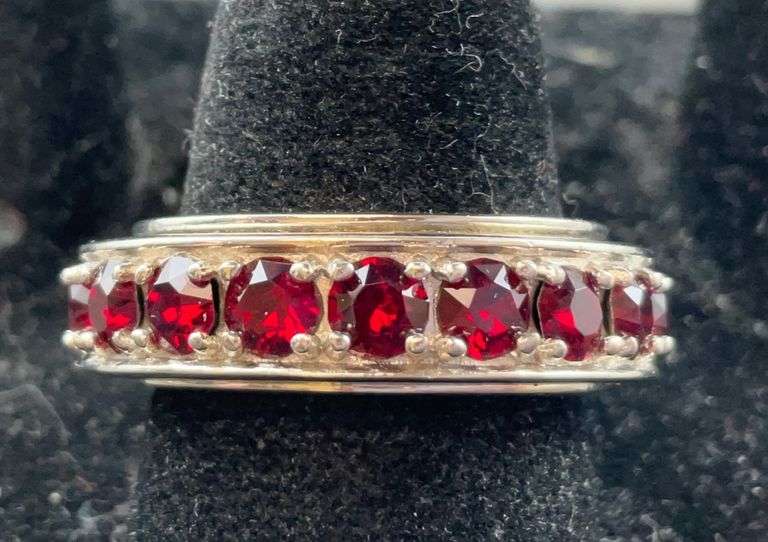 Crystal eternity ring platinum bond size 7 - Hash Auctions