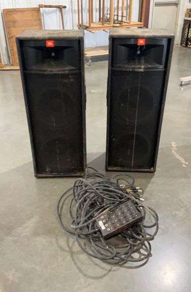 JBL TR Series model TR225 speakers, 18x14.5x45.5 and a Rapco channel ...
