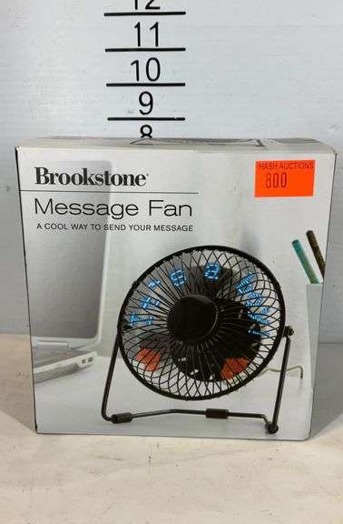 New Brookstone message fan, seller code B-H - Hash Auctions