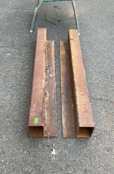 Two heavy steel Channels, 4x6” channel 48” length, - Hash Auctions