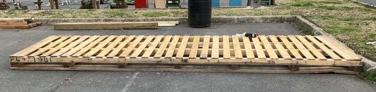 Heavy duty pod pallet, 64”x198” or 16 foot long, 2x4 board framed real ...