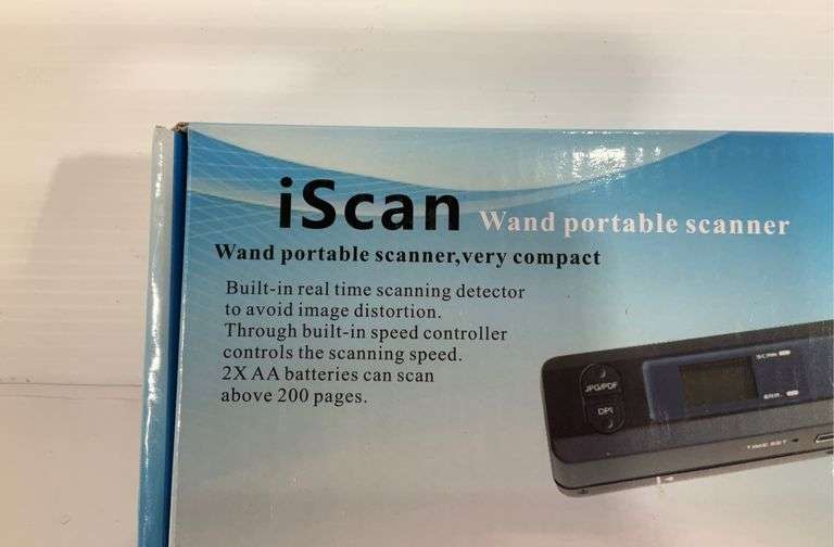 IScan wand portable scanner, 2 AA batteries included - Hash Auctions