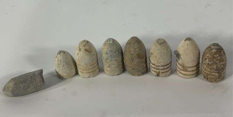 8 Civil War Bullets - Hash Auctions