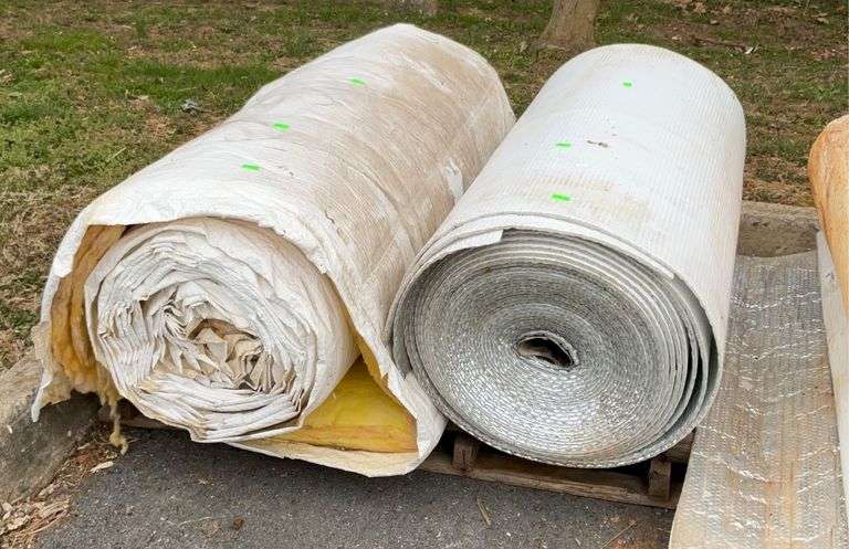 Two Rolls of Unused Insulation, 48” size, one is the yellow fiberglass ...