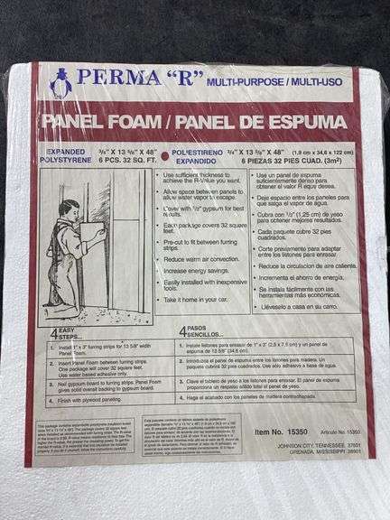 Perma R Multi-Purpose Panel Foam, 6 Pack, dimensions in photos - Hash ...