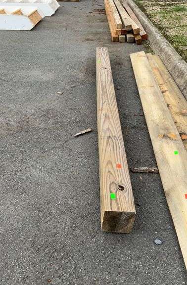 6x6 Post . Pressure treated, 8 foot 5” long - Hash Auctions