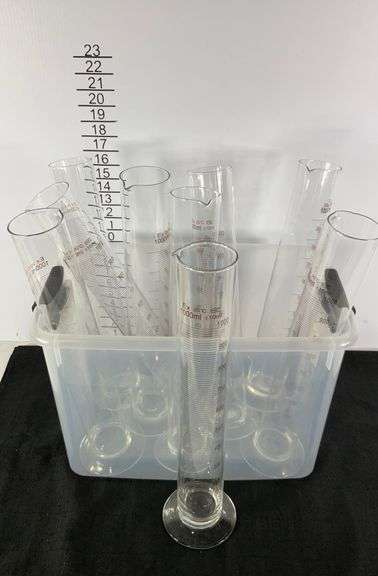 Graduated mixing cylinders 1000ml chemistry /lab/ darkroom lot of 9 ...