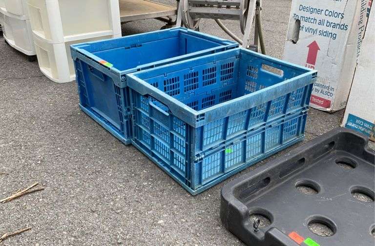 Two collapsible Tote crates - Hash Auctions
