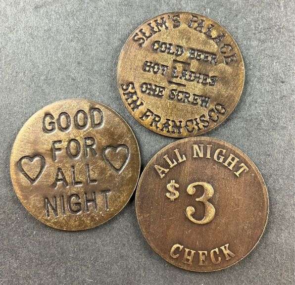 Three brothel tokens - Hash Auctions