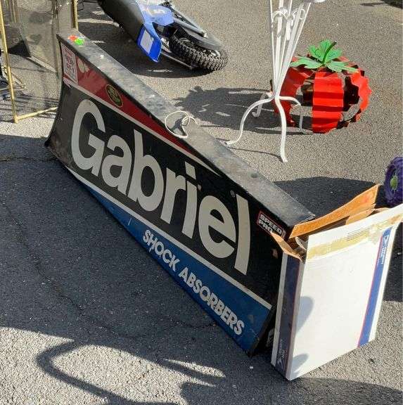Gabriel shock absorbers sign 50"long x 20"tall plus brackets - Hash ...