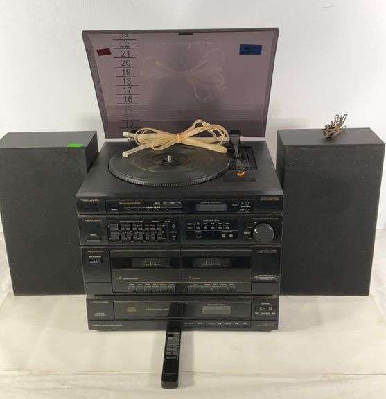 Realistic stereo. Dual tape deck,Turnatable,CD and radio with speakers ...